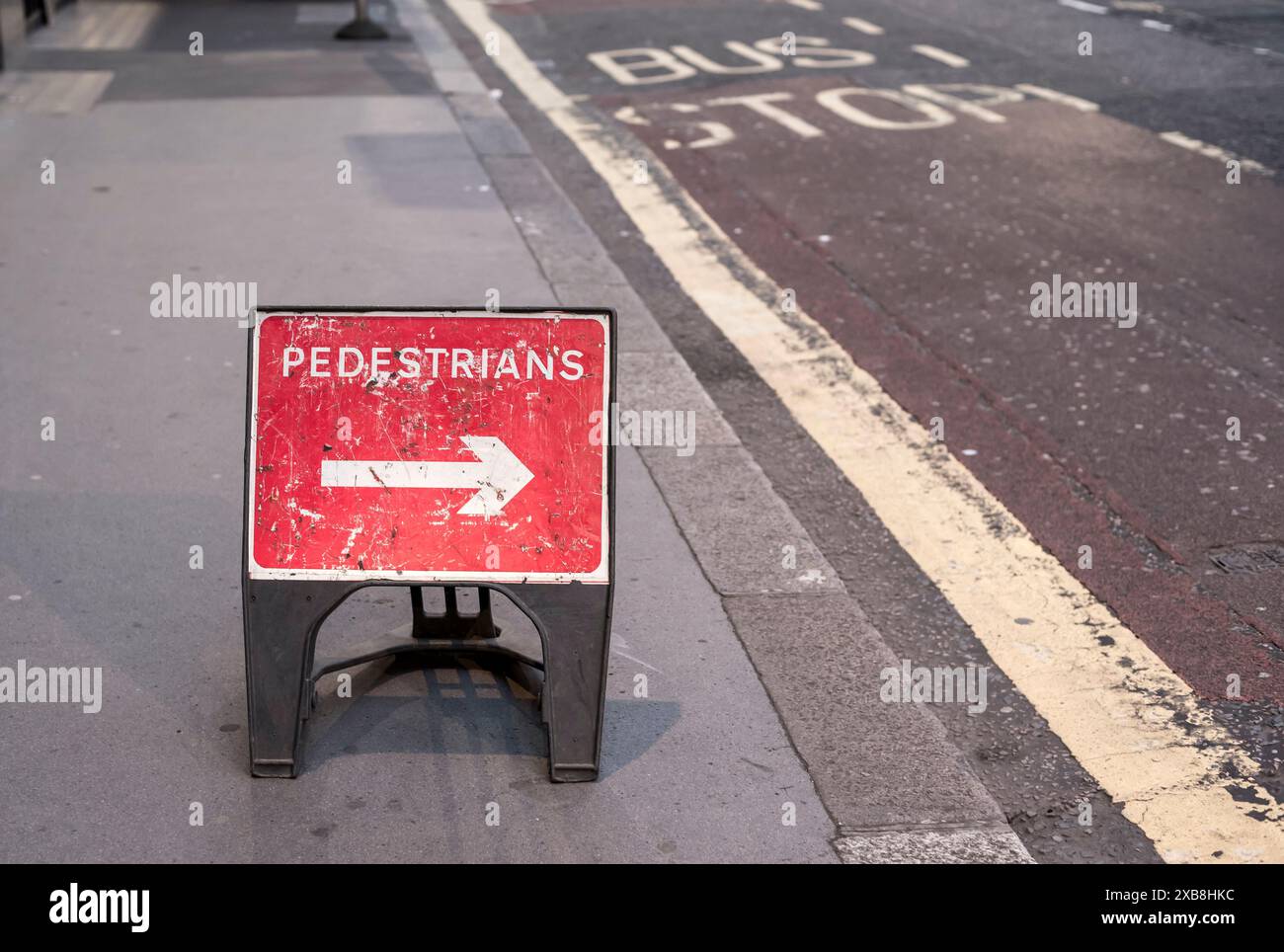 Pedestrian safety sign hi-res stock photography and images - Alamy