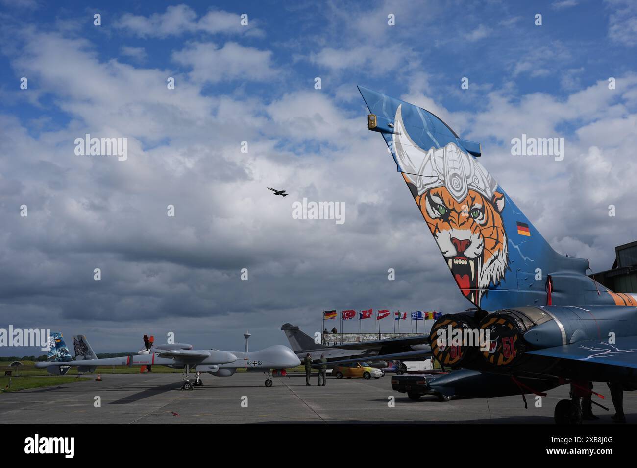 11 June 2024, Schleswig-Holstein, Jagel: A Saab JAS 39 Gripen multi ...