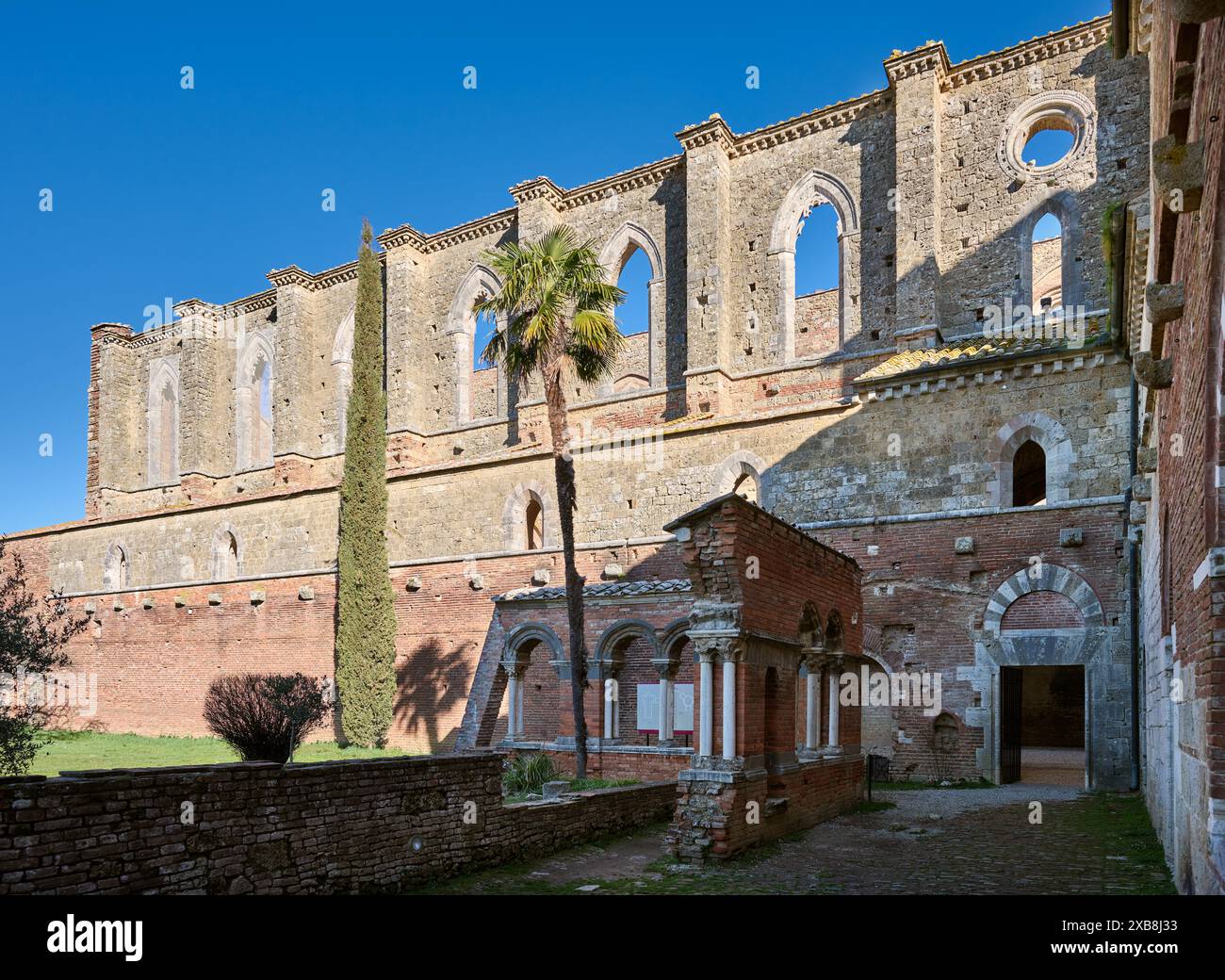 Ruined Italian Gothic Abbazia di San Galgano (Abbey of San Galgano ...