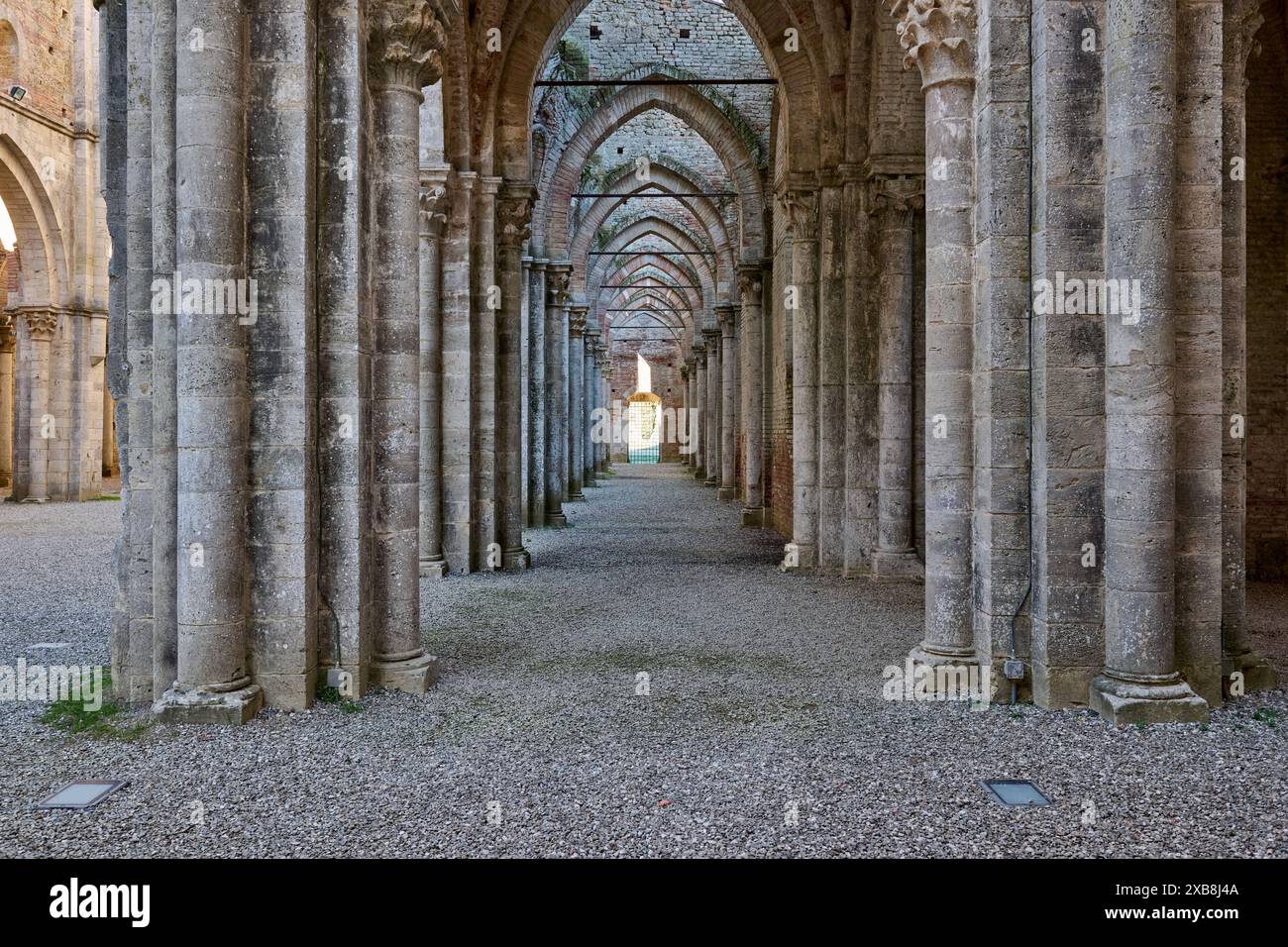 Ruined Italian Gothic Abbazia di San Galgano (Abbey of San Galgano ...