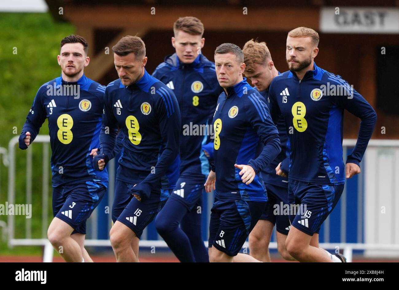 Left to right, Scotland's Andrew Robertson, Liam Cooper, Scott ...