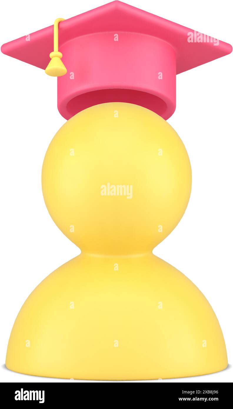 Degree graduation academic student bachelor personal achievement 3d ...