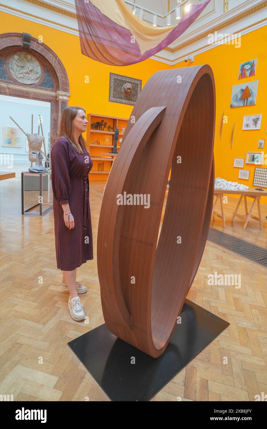 London, UK. 11 June 2024. Nigel Hall RA , GHOST Corten steel. The Royal ...