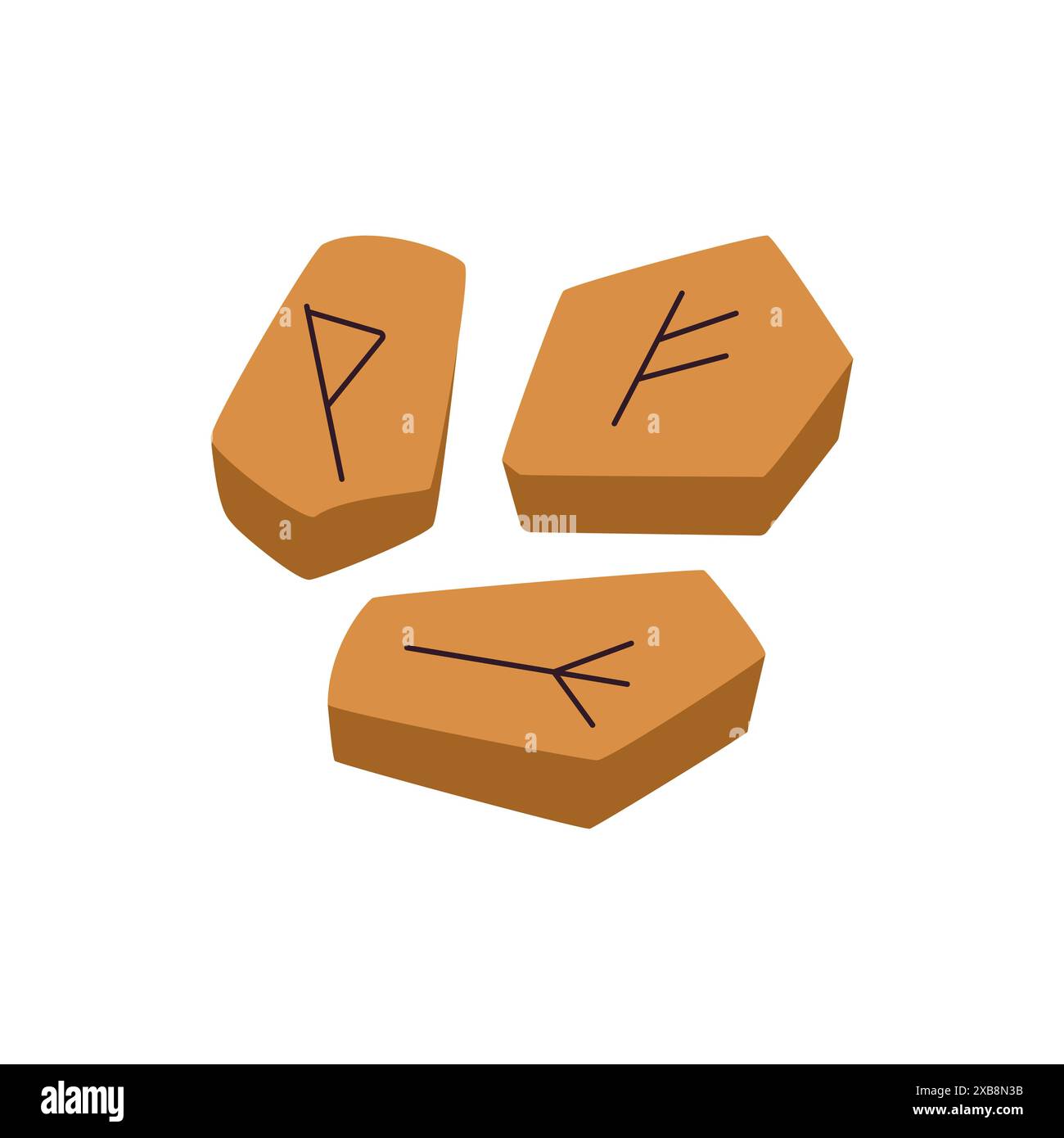 Magic runes with signs in pile, spiritual cards for fortune telling ...