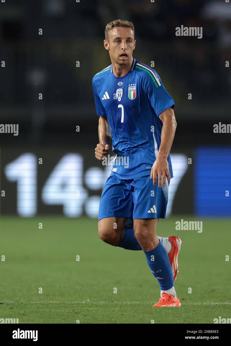Empoli, Italy, 9th June 2024. Davide Frattesi of Italy during the ...