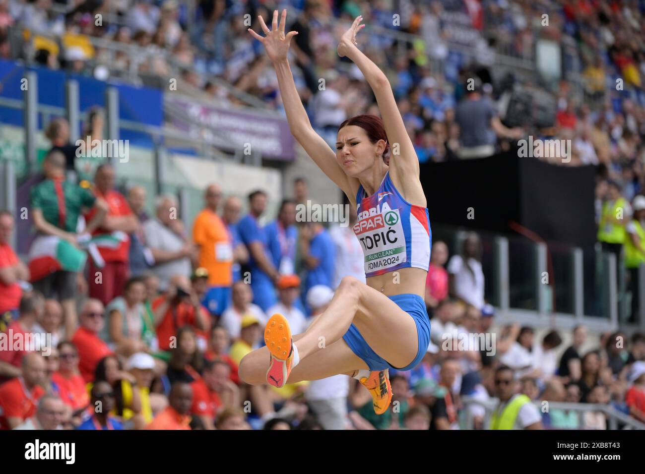Roma, Italia. 11th June, 2024. Serbia's Angelina Topic competes Long ...
