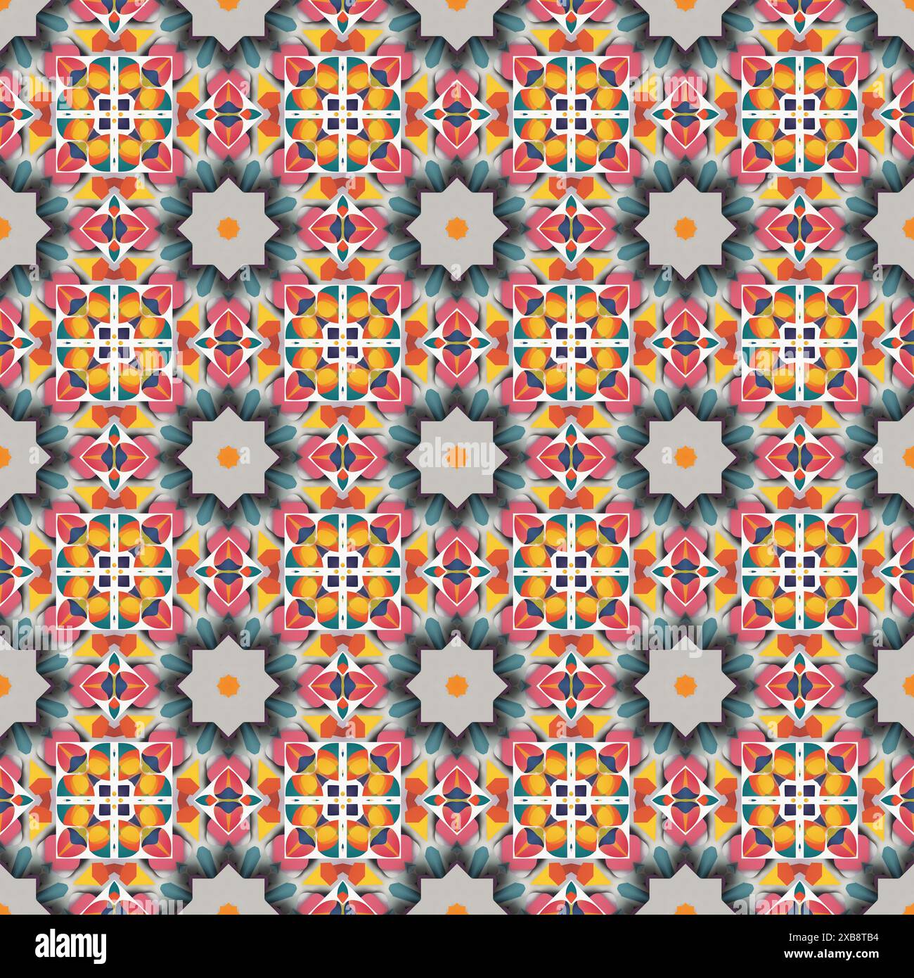 Vivid geometric fabric pattern with bright colors for wallpaper Stock ...
