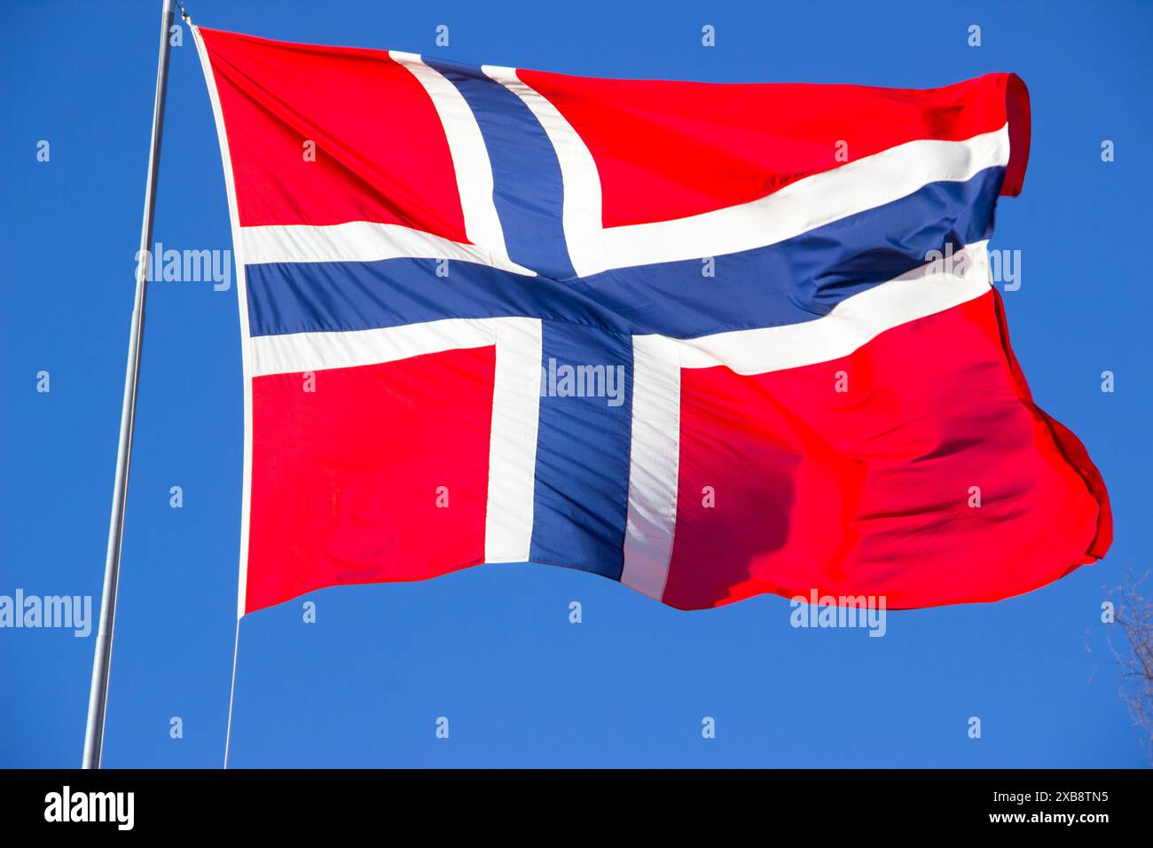 Norway flag in wind hi-res stock photography and images - Alamy