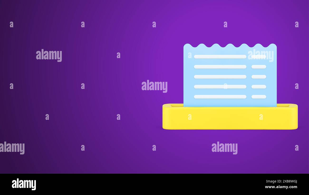 Set of paper bill from POS terminal after buying to purchase or invoice ...