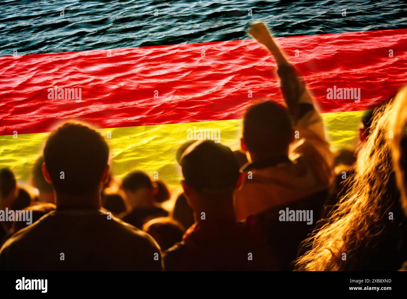 Euro 2024 Germany background. Euro 2024 celebration. Football fans rise ...