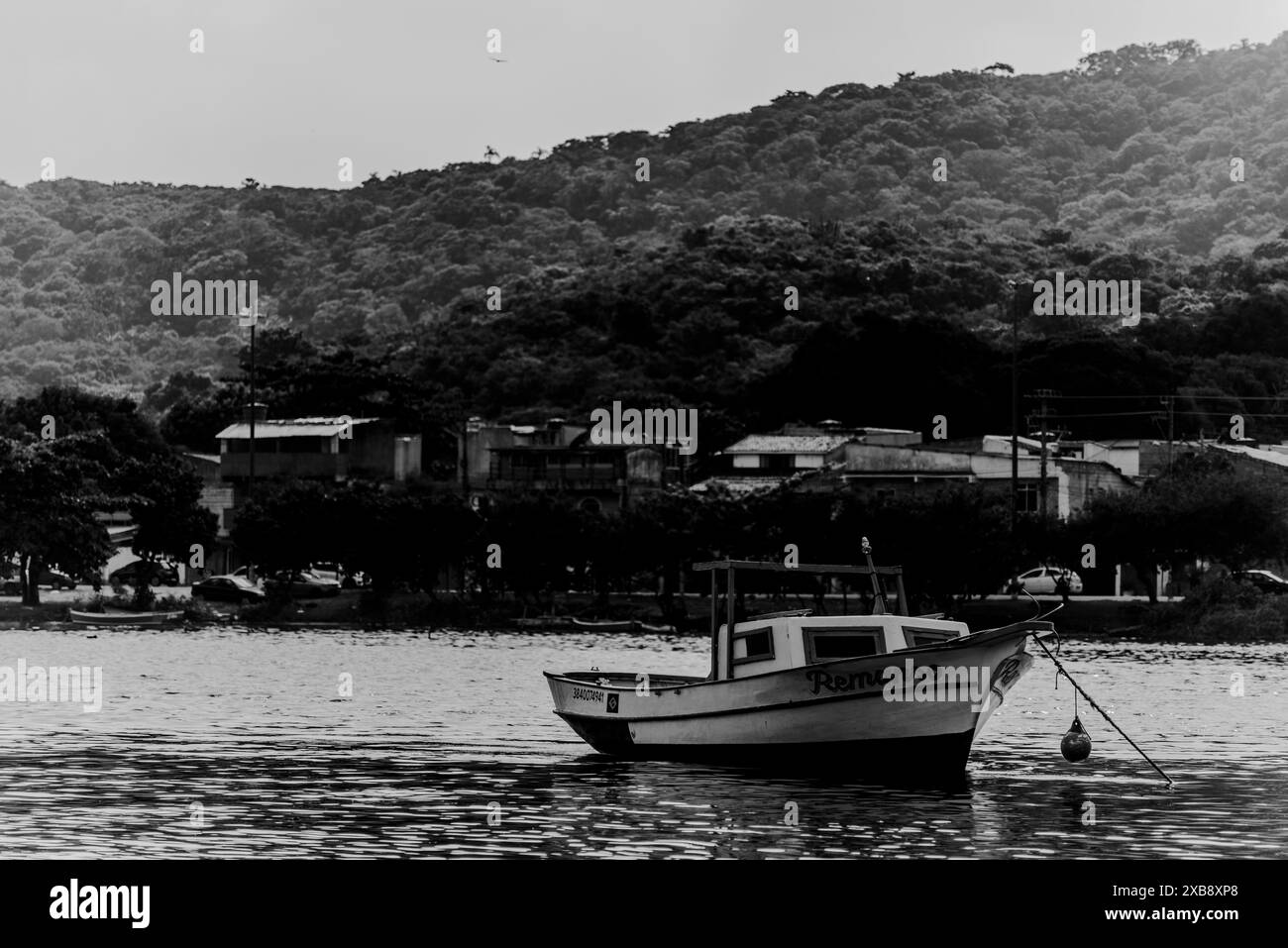 Houses near the water Black and White Stock Photos & Images - Alamy