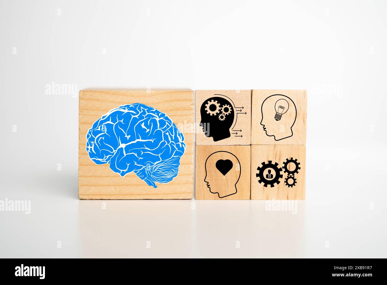 Background concept wood block with ai artificial intelligence ...