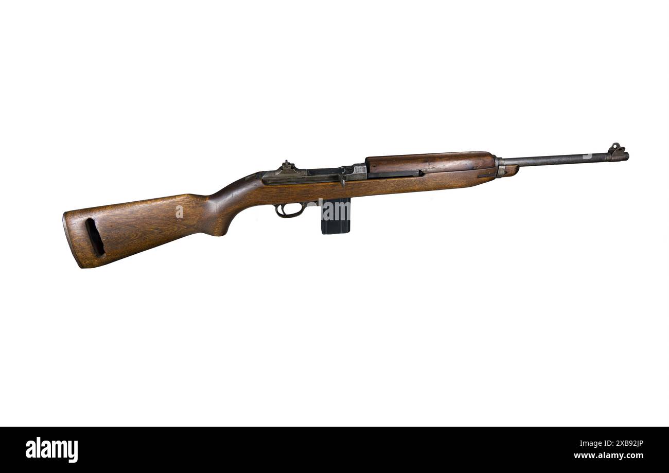 An old American Winchester USM1 .30 caliber carbine from the Second ...