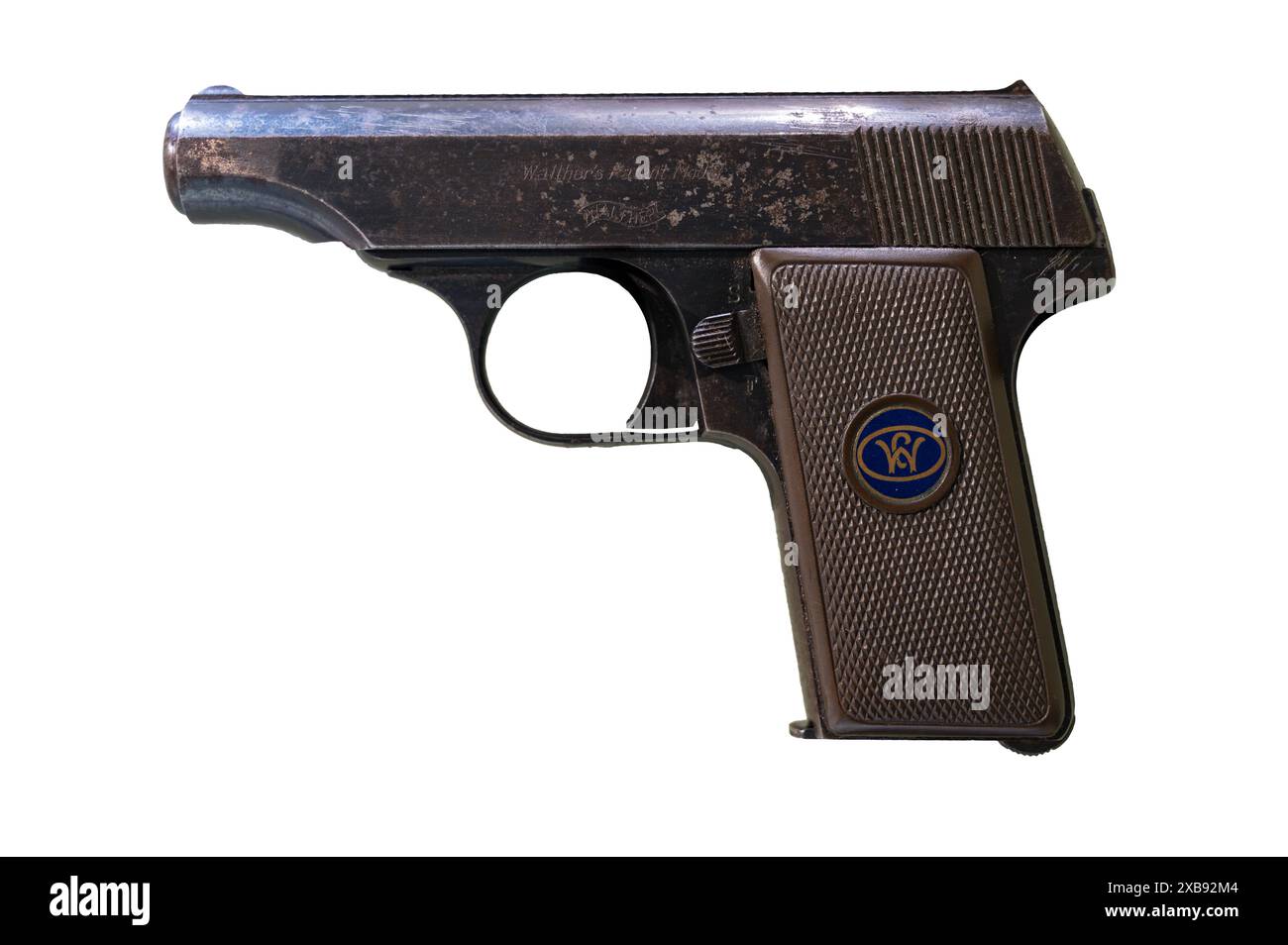 The Walther Model 8 was a 6.35mm single-action pocket pistol ...