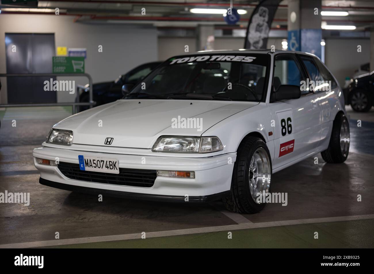 A classic Japanese light sports car Honda Civic fourth generation 1987 ...