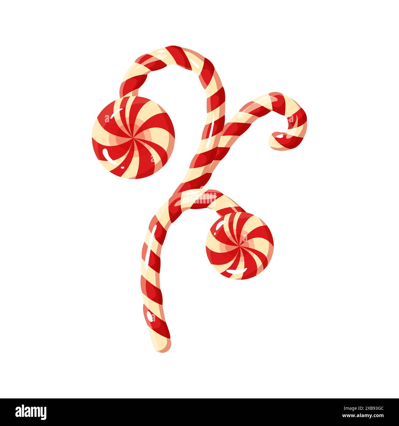 Fantasy candy tree with spiral lollipop swirls, plant of fantasy world ...