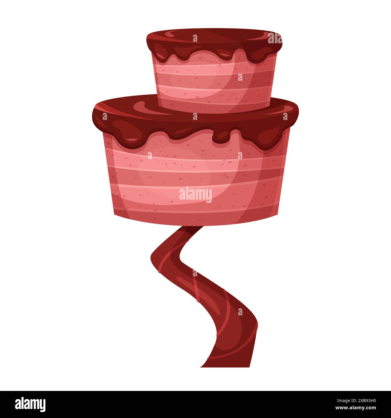 Chocolate fantasy tree with cake with melting choco drops growing on ...