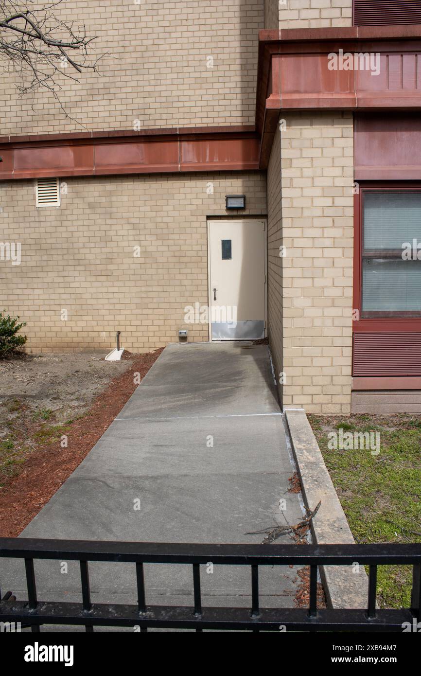 A red door swings open from one corner to the other side Stock Photo ...