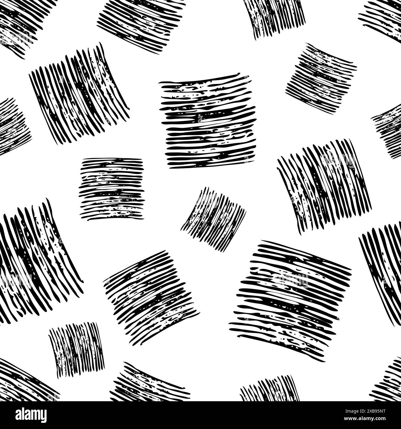 Seamless Pattern with hand drawn black scribble Smear. Abstract grunge texture. Vector ...