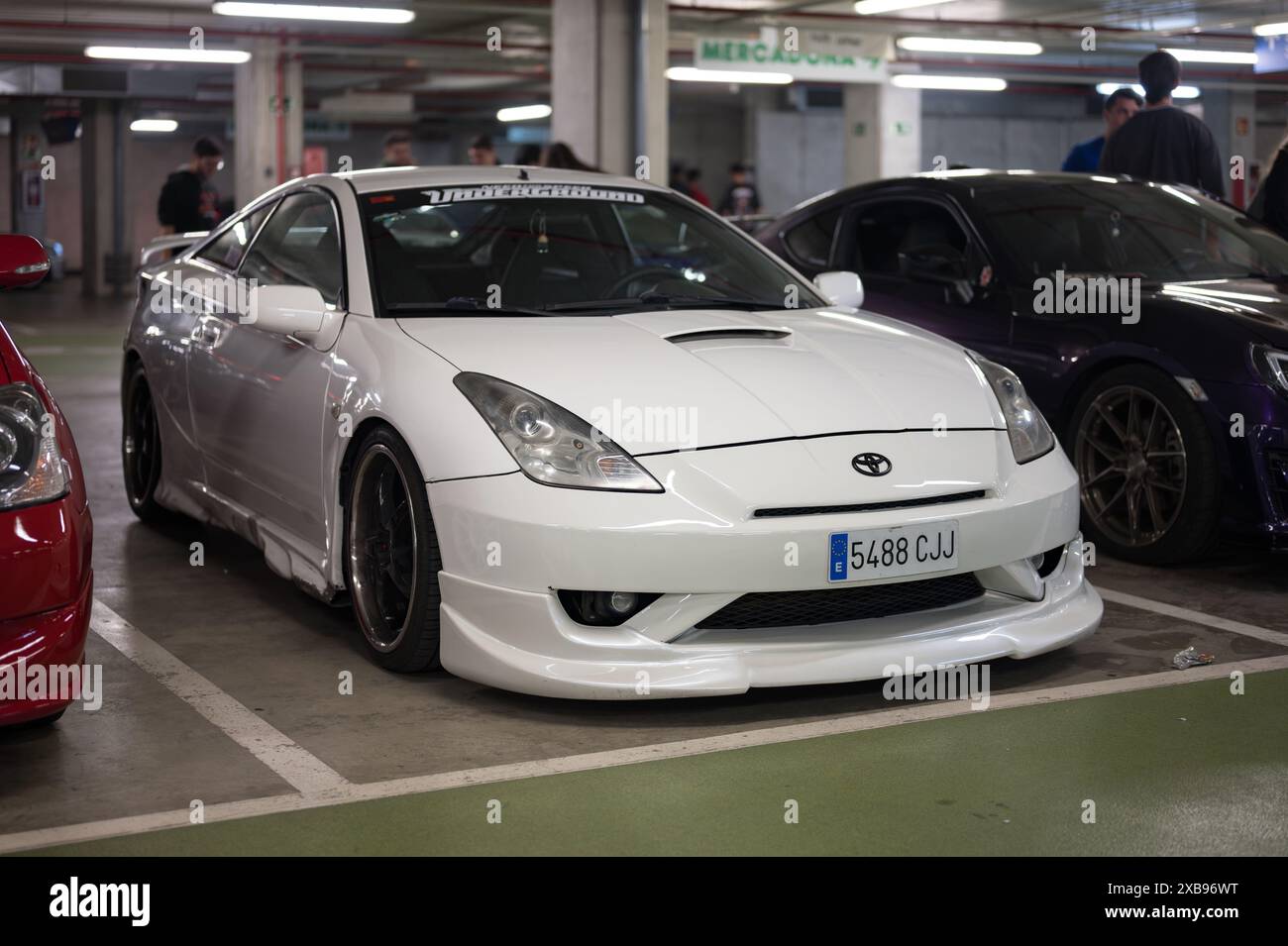 Detail of a nice seventh generation white Toyota Celica T230 parked in ...
