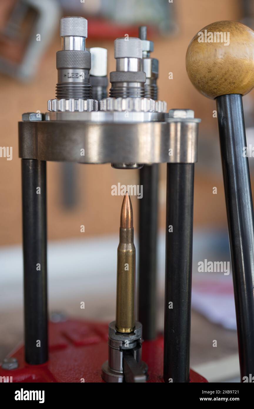 manual placement and introduction of the tip of the 30-06 or 7.62x63 ...