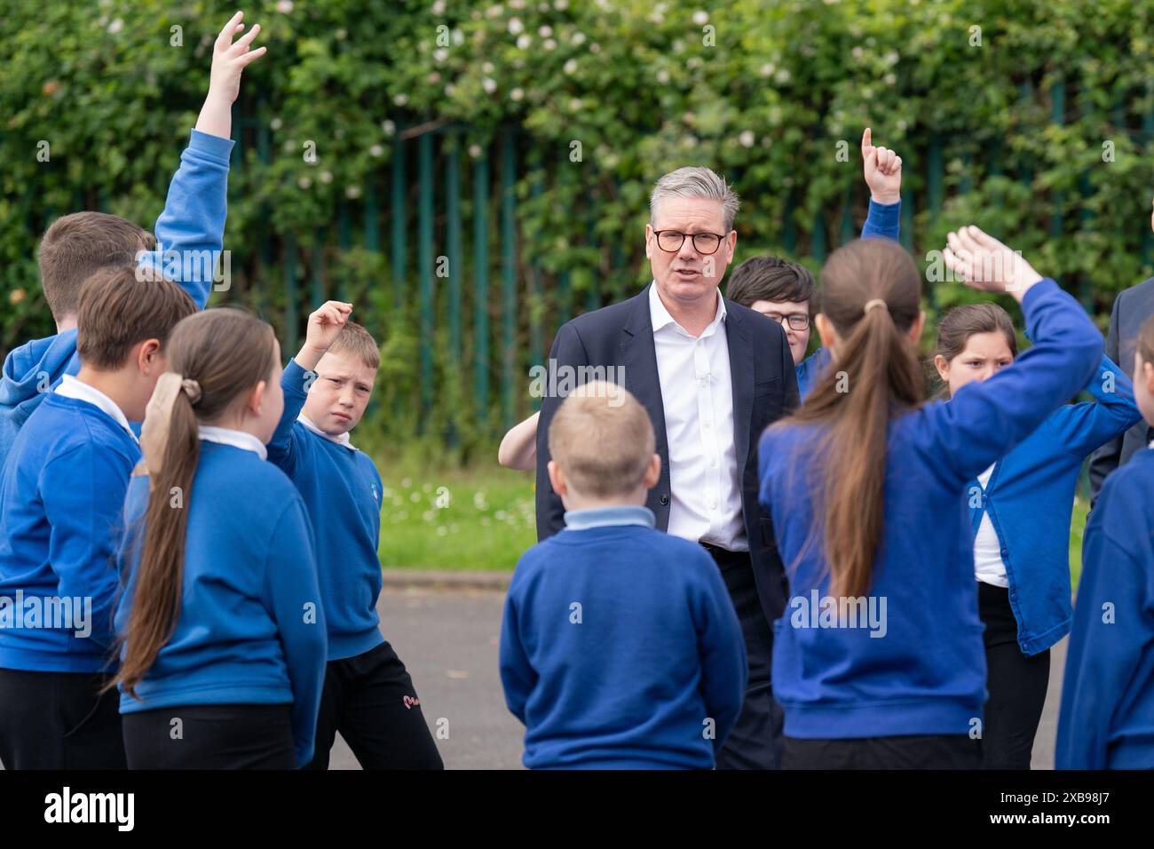 Labour Party leader Sir Keir Starmer during a visit to Whale Hill ...