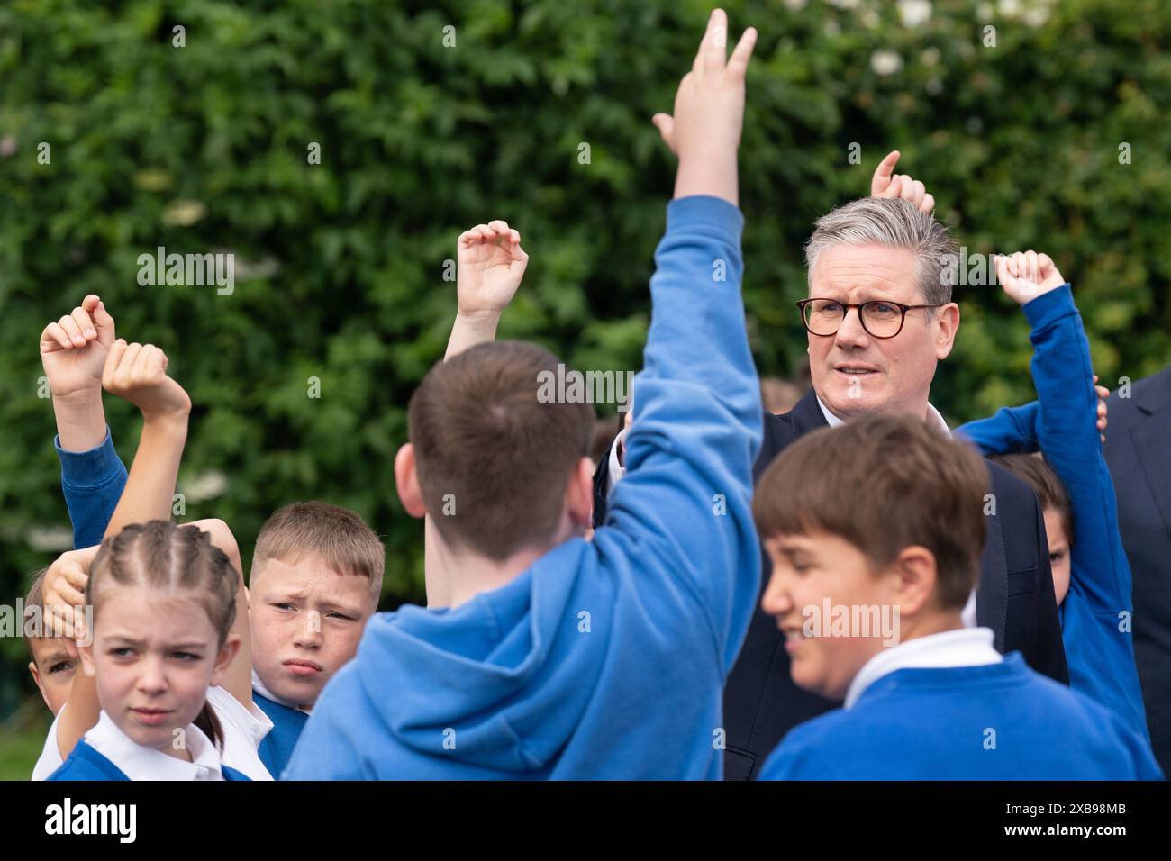 Labour Party leader Sir Keir Starmer during a visit to Whale Hill ...