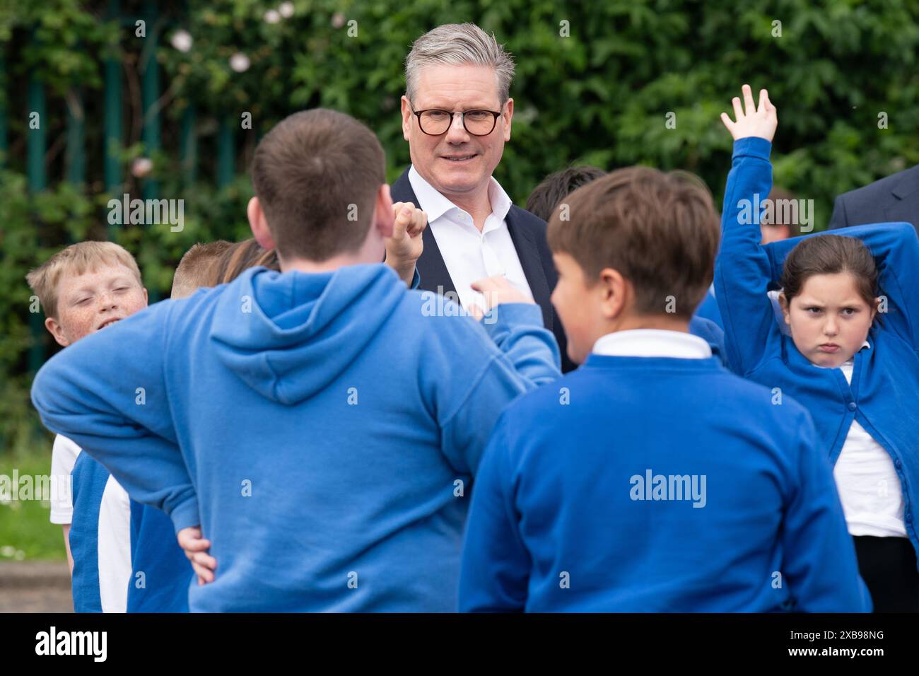 Labour Party leader Sir Keir Starmer during a visit to Whale Hill ...
