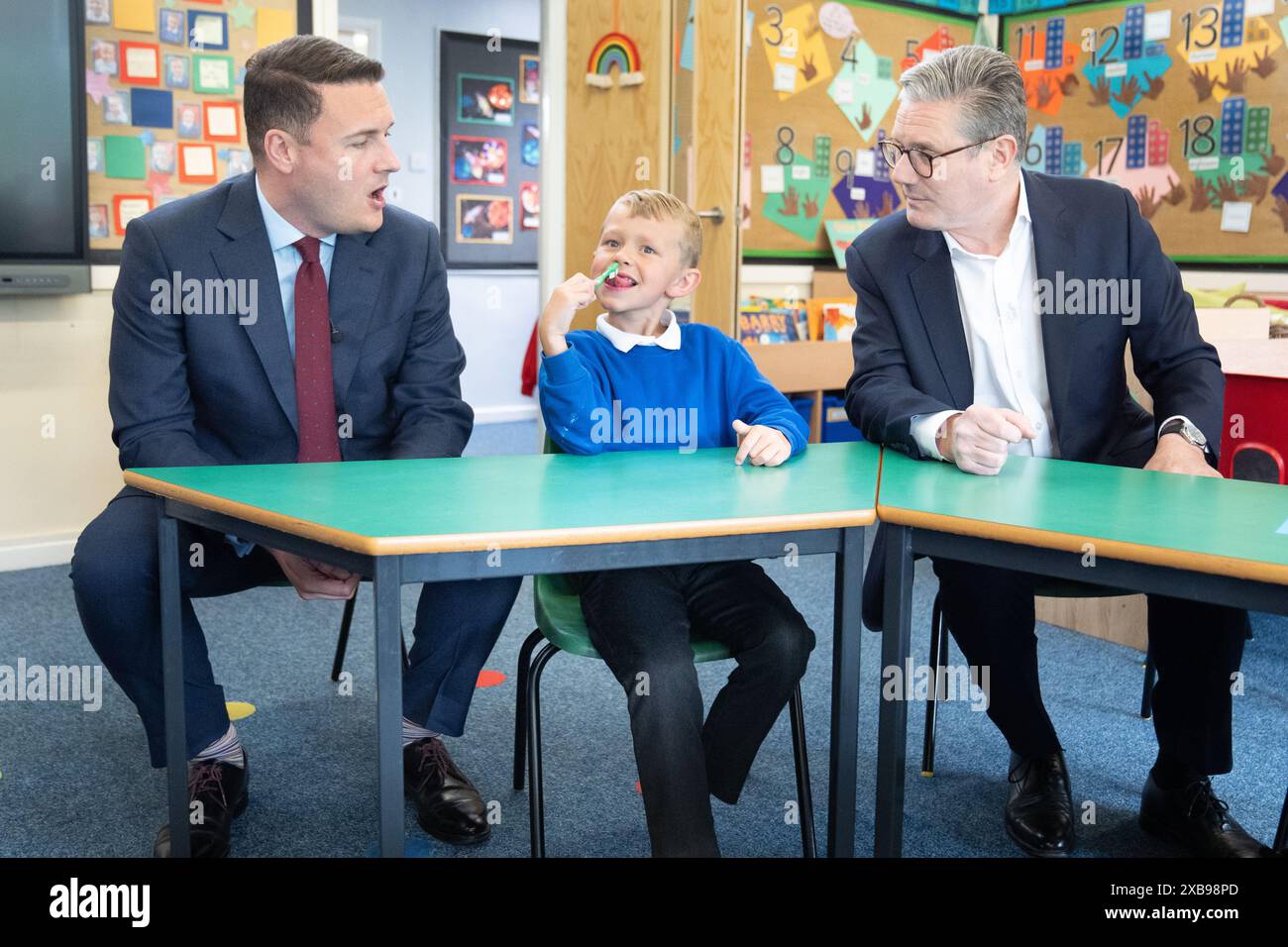 Labour Party leader Sir Keir Starmer and shadow health secretary Wes ...