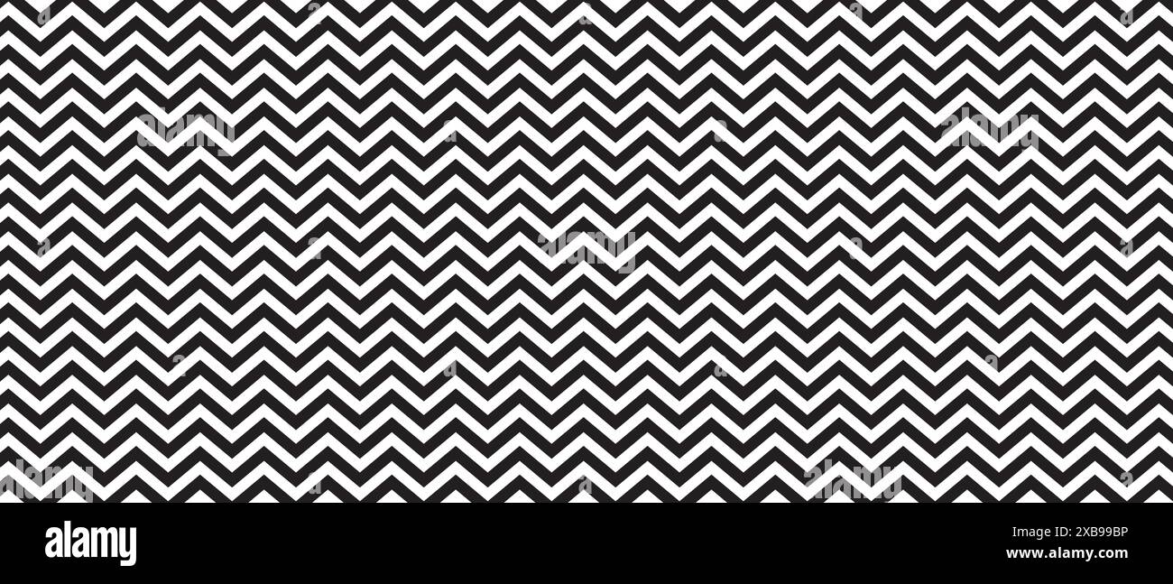 Zigzag pattern. Horizontal black and white zig zag lines. Parallel jagged stripes texture ...