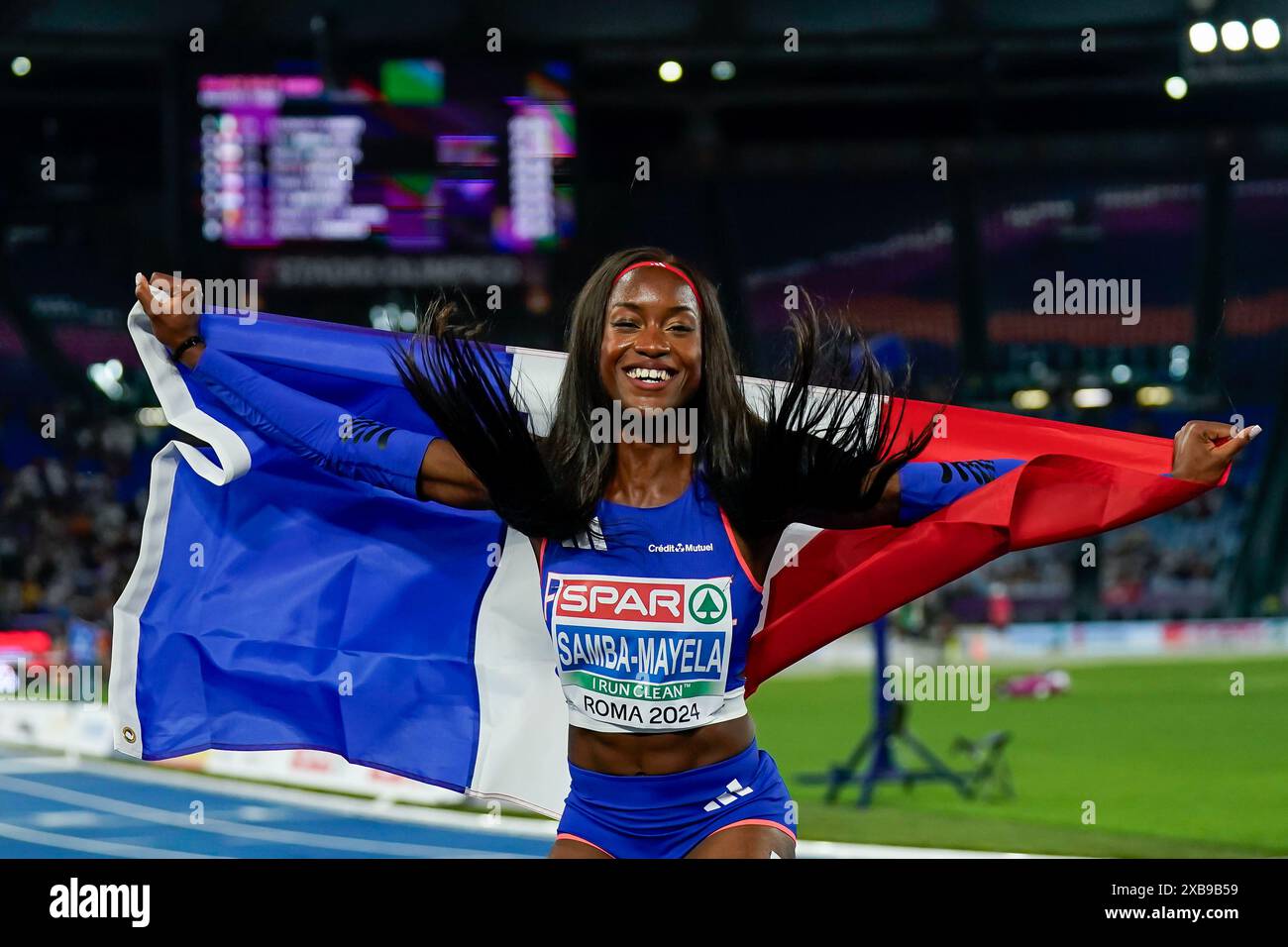 Rome, Italy, June 8th 2024: Cyrena Samba-Mayela (France) celebrates ...