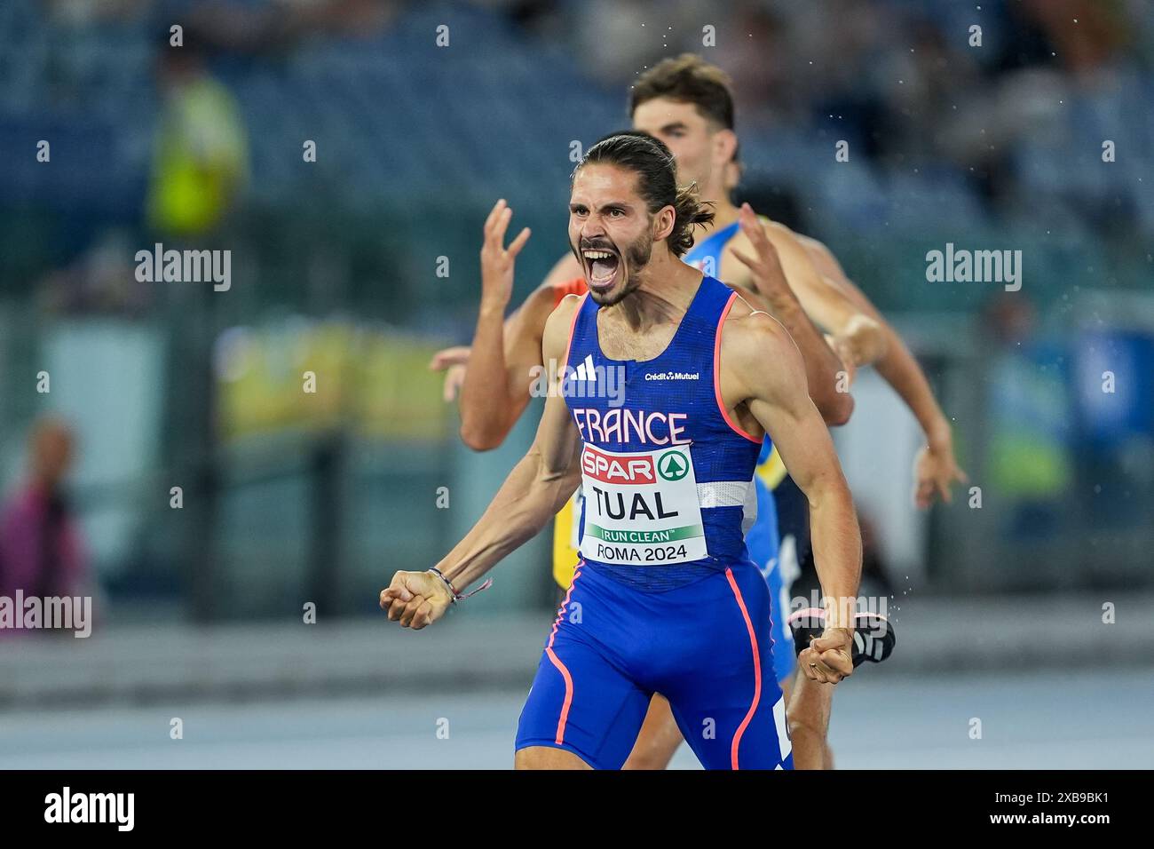 Rome, Italy, June 9th 2024: Gabriel Tual (France) celebrates winning ...