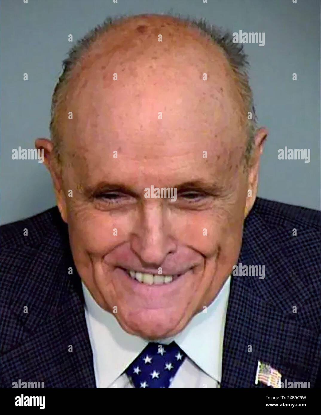 USA. 11th June, 2024. The booking photo for former NYC Mayor Rudy ...