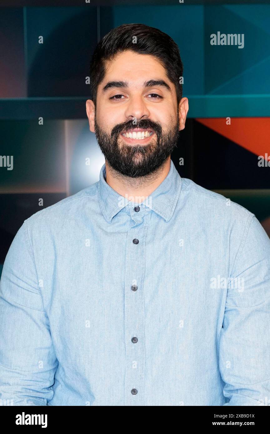 Emran Feroz in der ARD-Talkshow hart aber fair im Studio Adlershof. Berlin, 10.06.2024 *** Emran ...