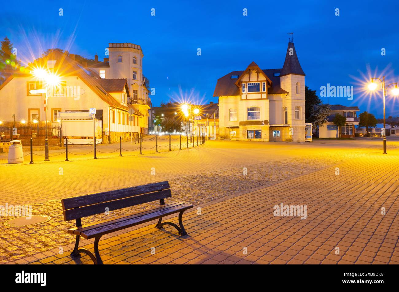 2022-06-02 evening Embankment of the city Ustka. baltic sea, ustka ...