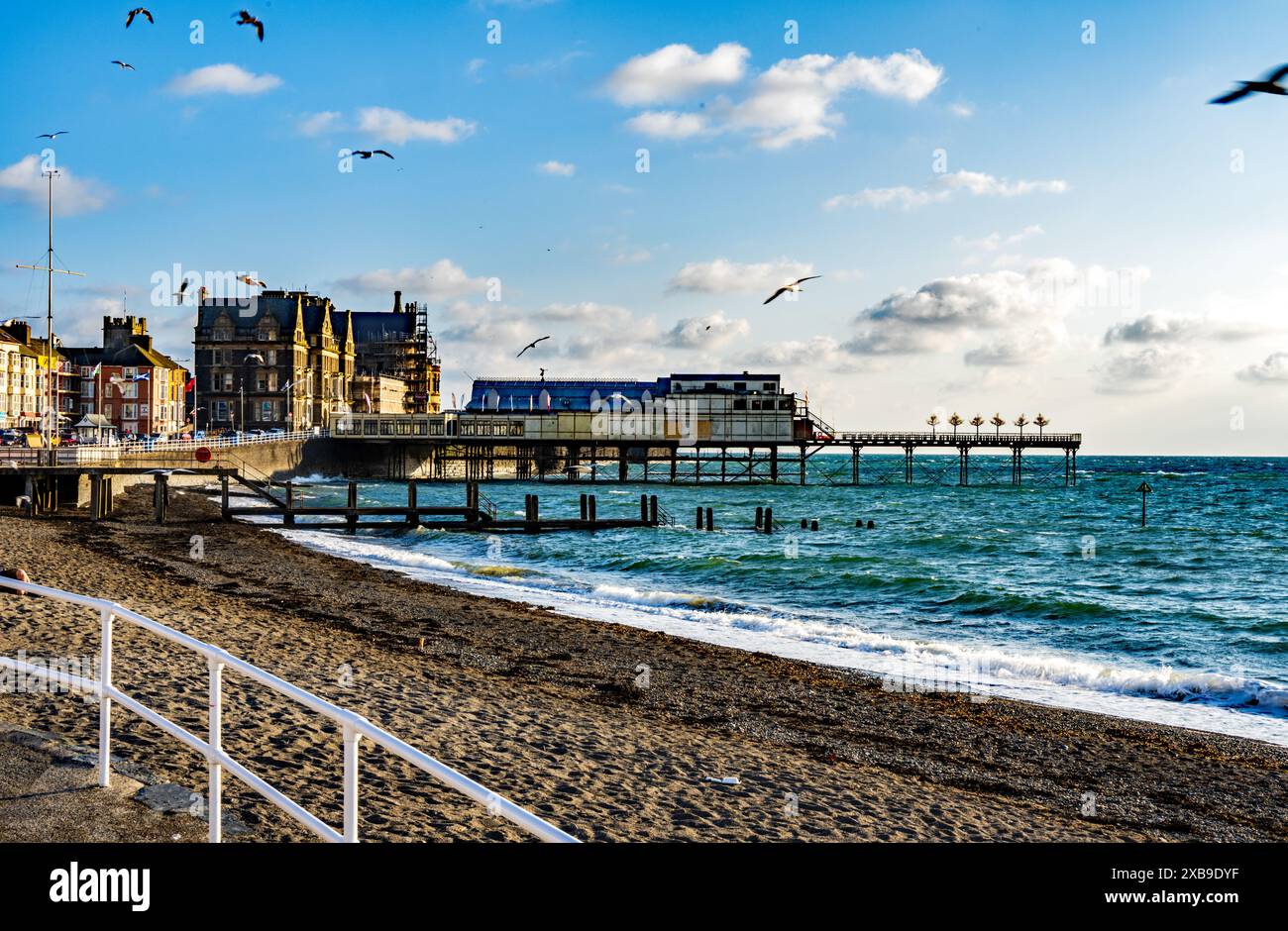 Aberystwyth beach & Pier Stock Photo - Alamy
