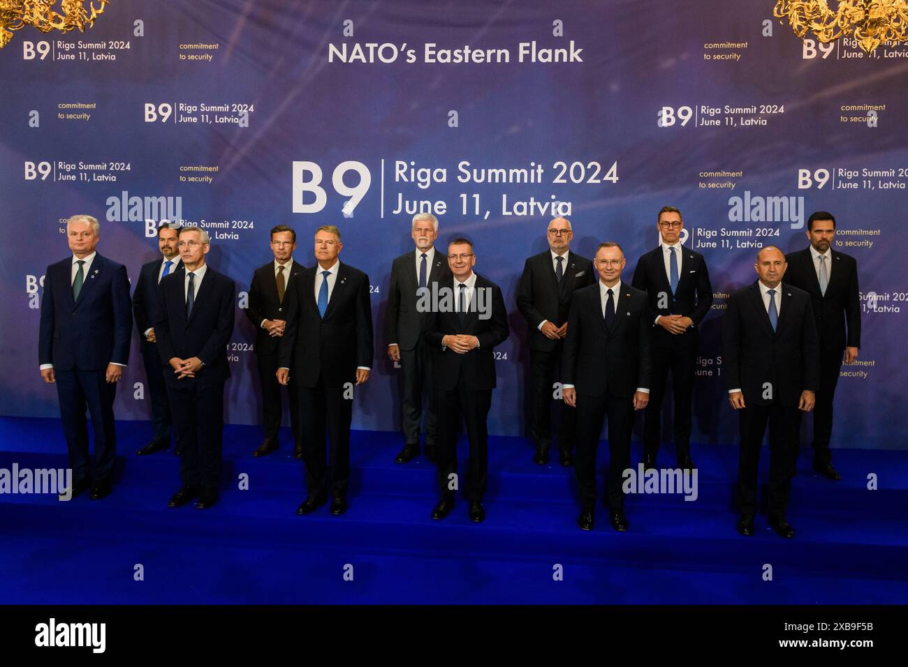 RIGA, Latvia. 11th June, 2024. Family photo, during NATO's Eastern ...