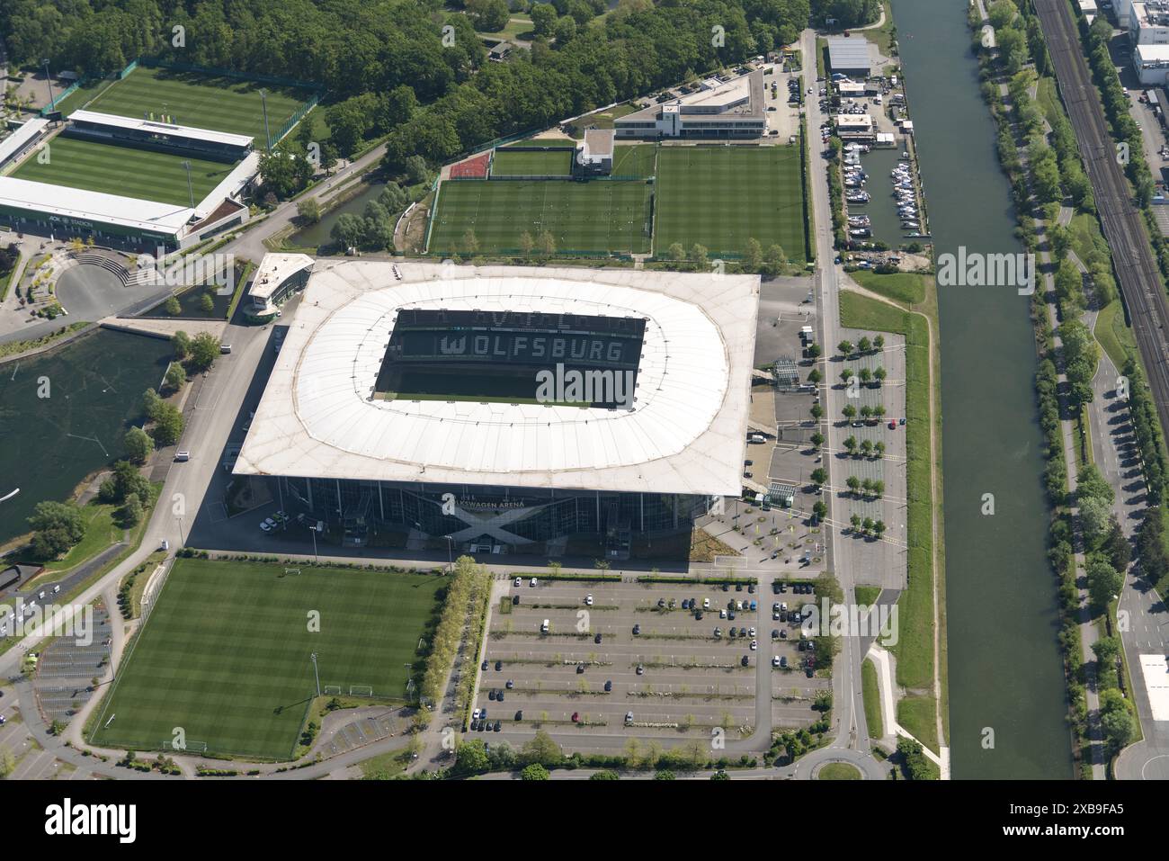 VFL Wolfsburg's stadium, the Volkswagen Arena, while the Bundesliga ...