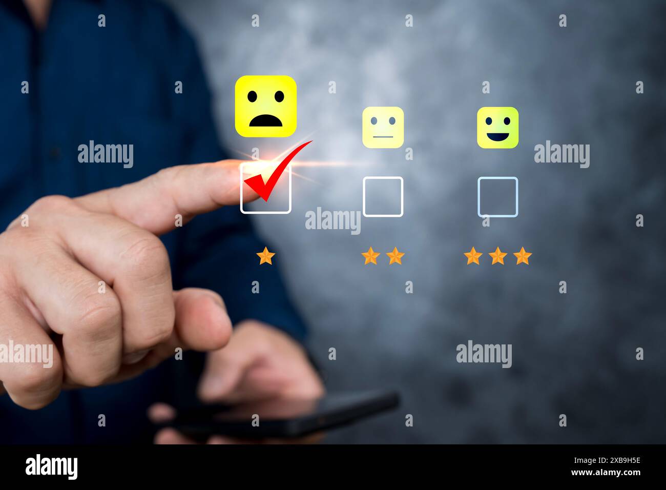 Customer Experience dissatisfied Concept, Unhappy man customer giving ...