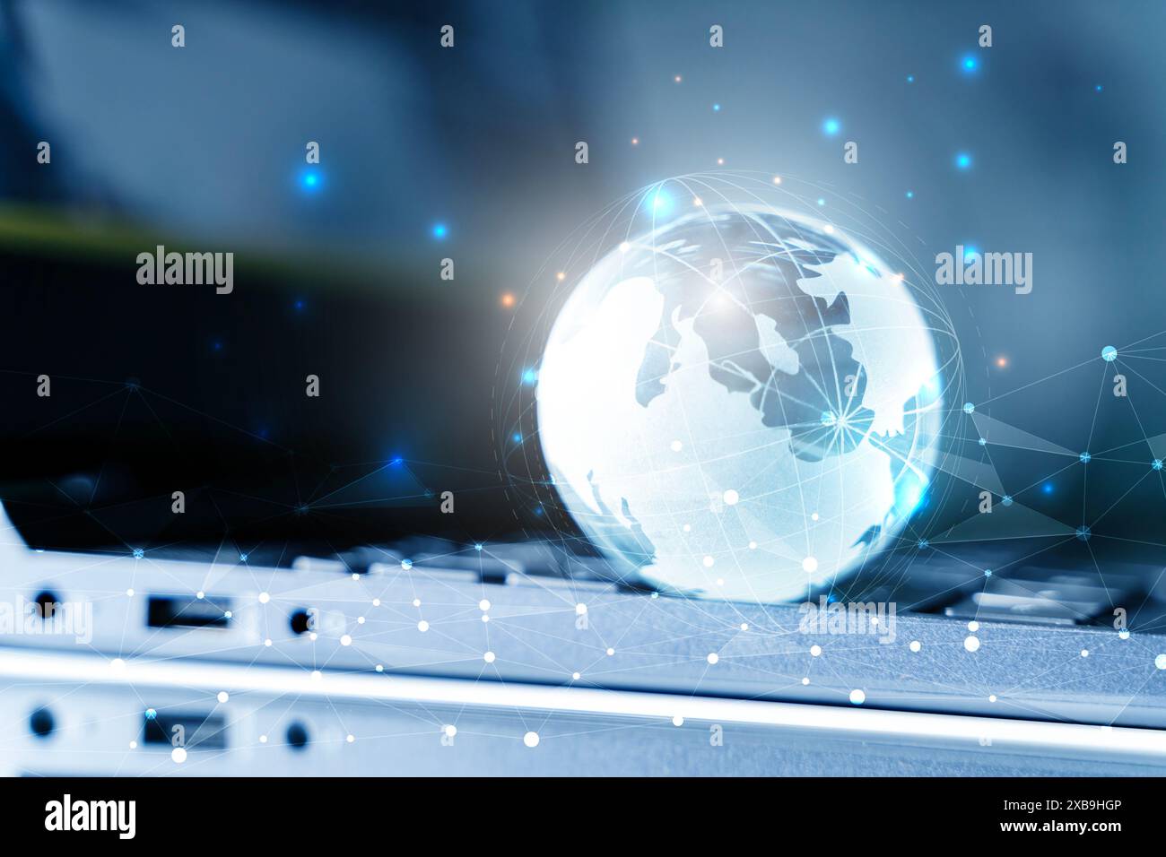 Internet network technology, digital software development, future tech background, IoT concept ...