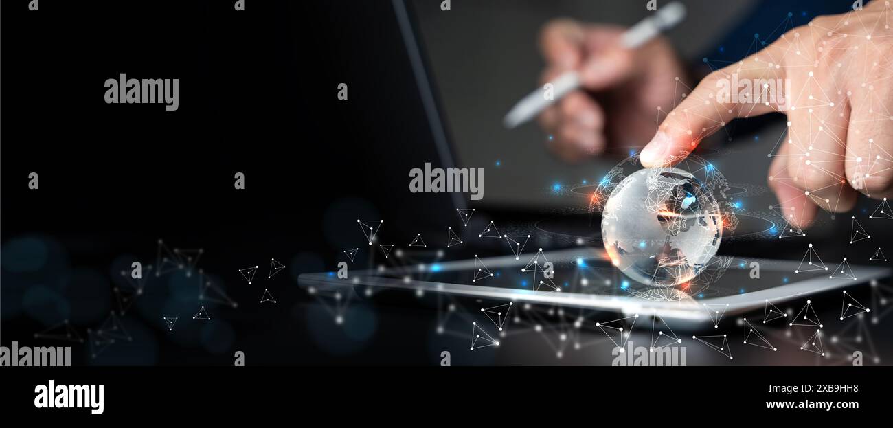 Internet network technology, digital software development, future tech ...