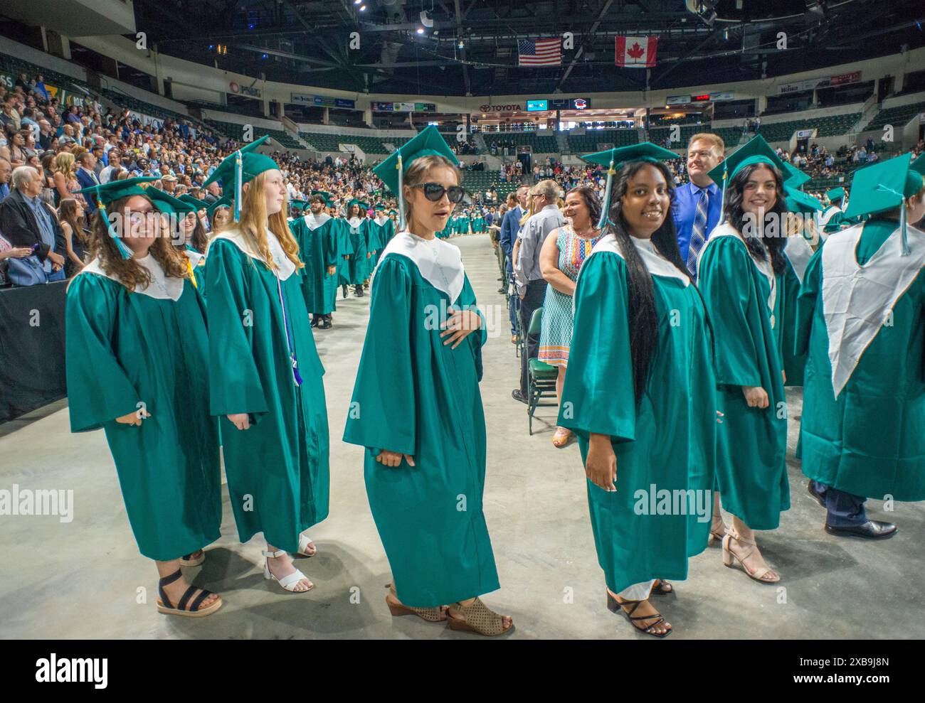 Graduates walk to their seats during The Bucks County Technical High ...