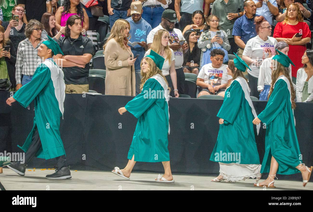 Graduates walk to their seats during The Bucks County Technical High ...