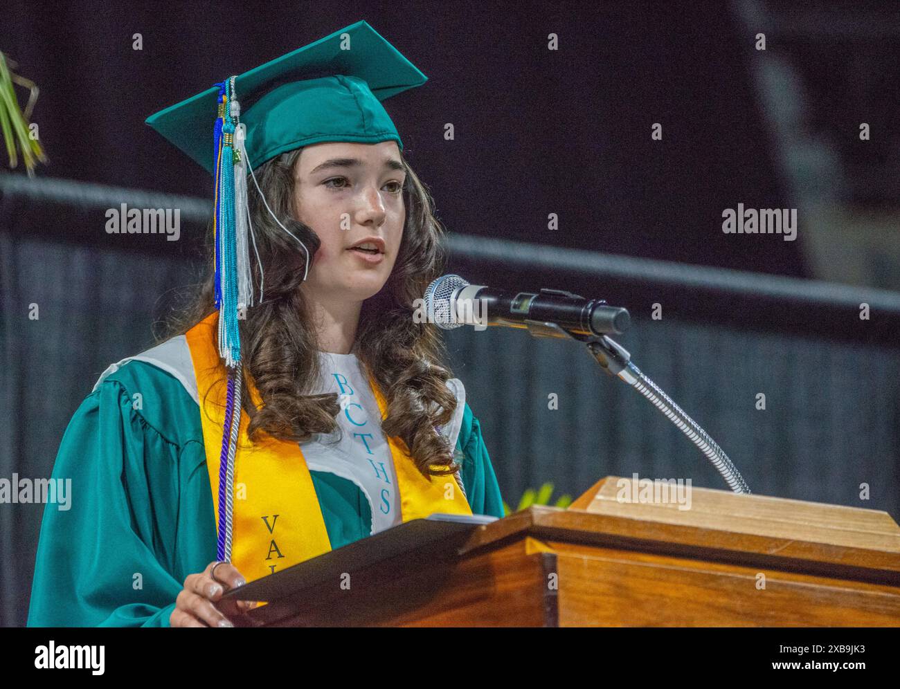 Trenton, United States. 10th June, 2024. Valedictorian Keira Holden ...