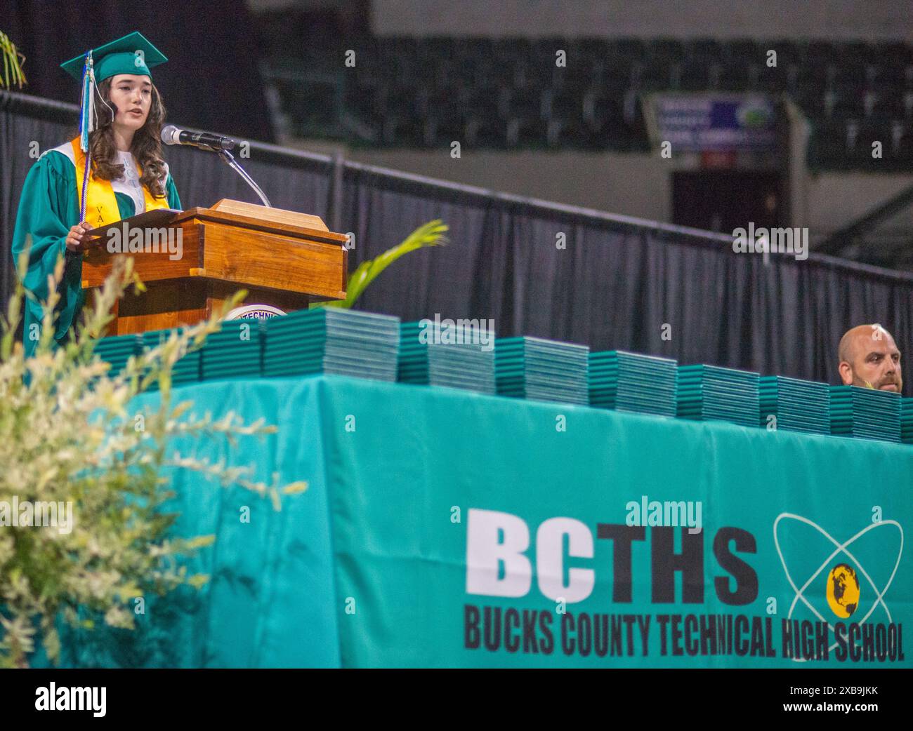 Trenton, United States. 10th June, 2024. Valedictorian Keira Holden ...