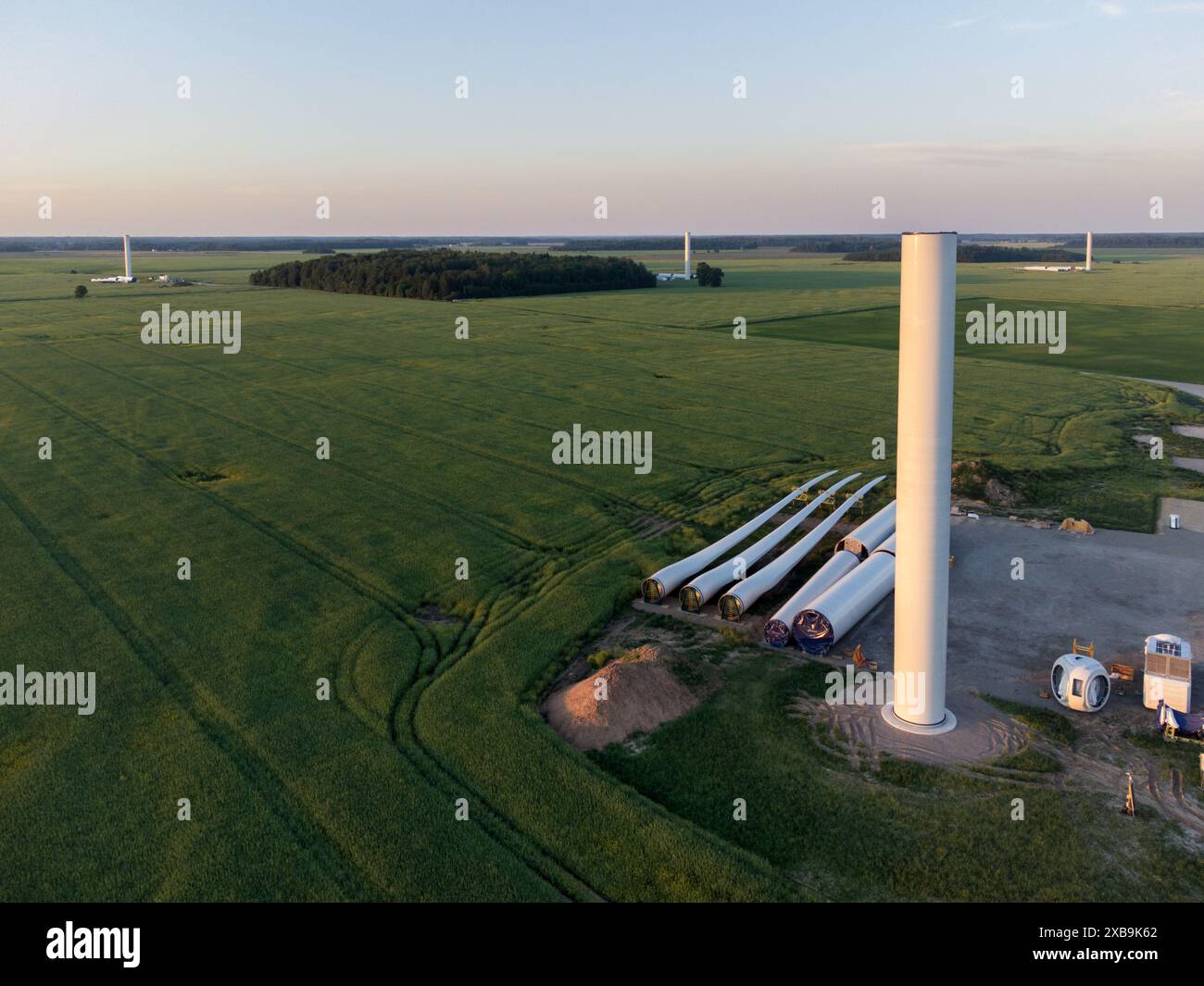 Unfinished wind turbine in Jurbarkas, Lithuania Stock Photo - Alamy