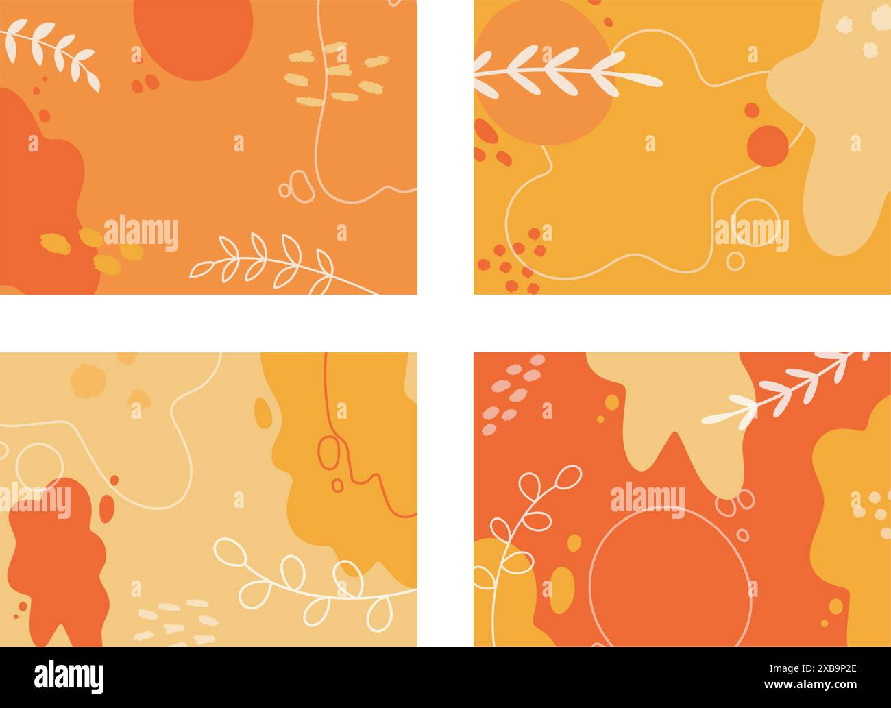 Autumn horizontal abstract backgrounds set Stock Vector Image & Art - Alamy