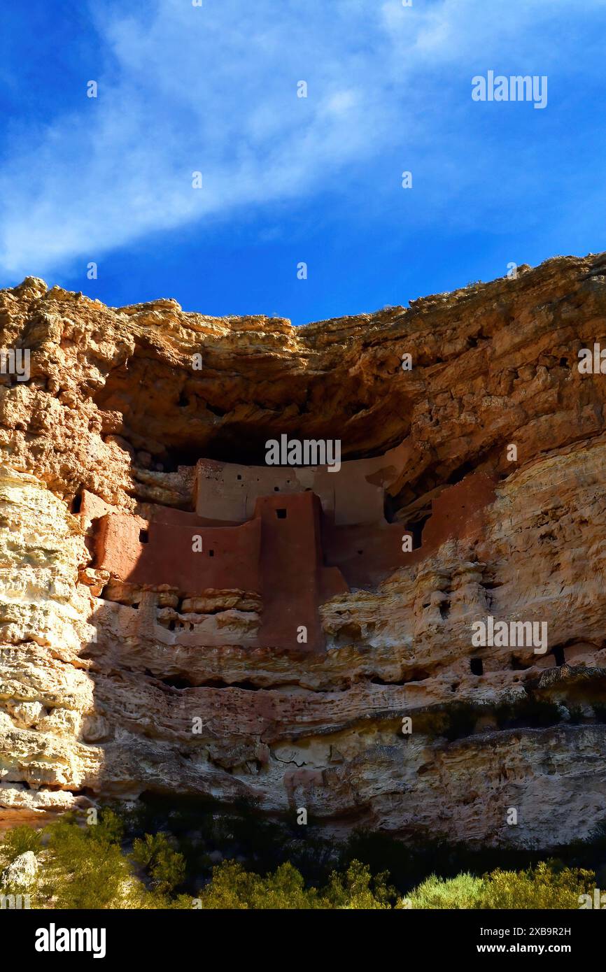Montezuma's Castle National Monument cliff dwelling ruins, located near ...
