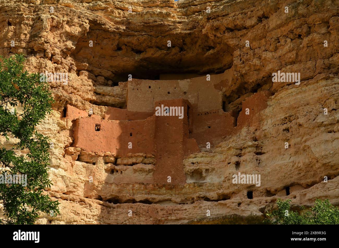 Montezuma's Castle National Monument cliff dwelling ruins, located near ...