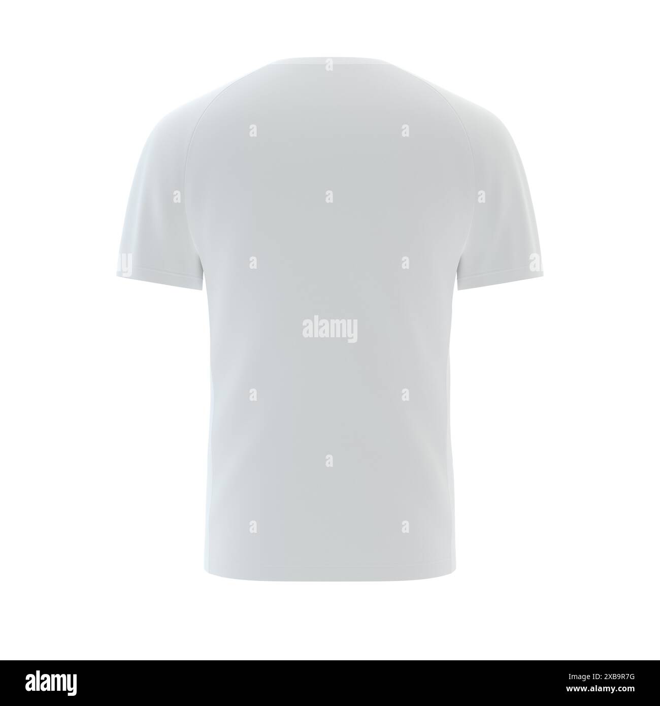Male white blank t-shirt template, natural shape on invisible mannequin ...